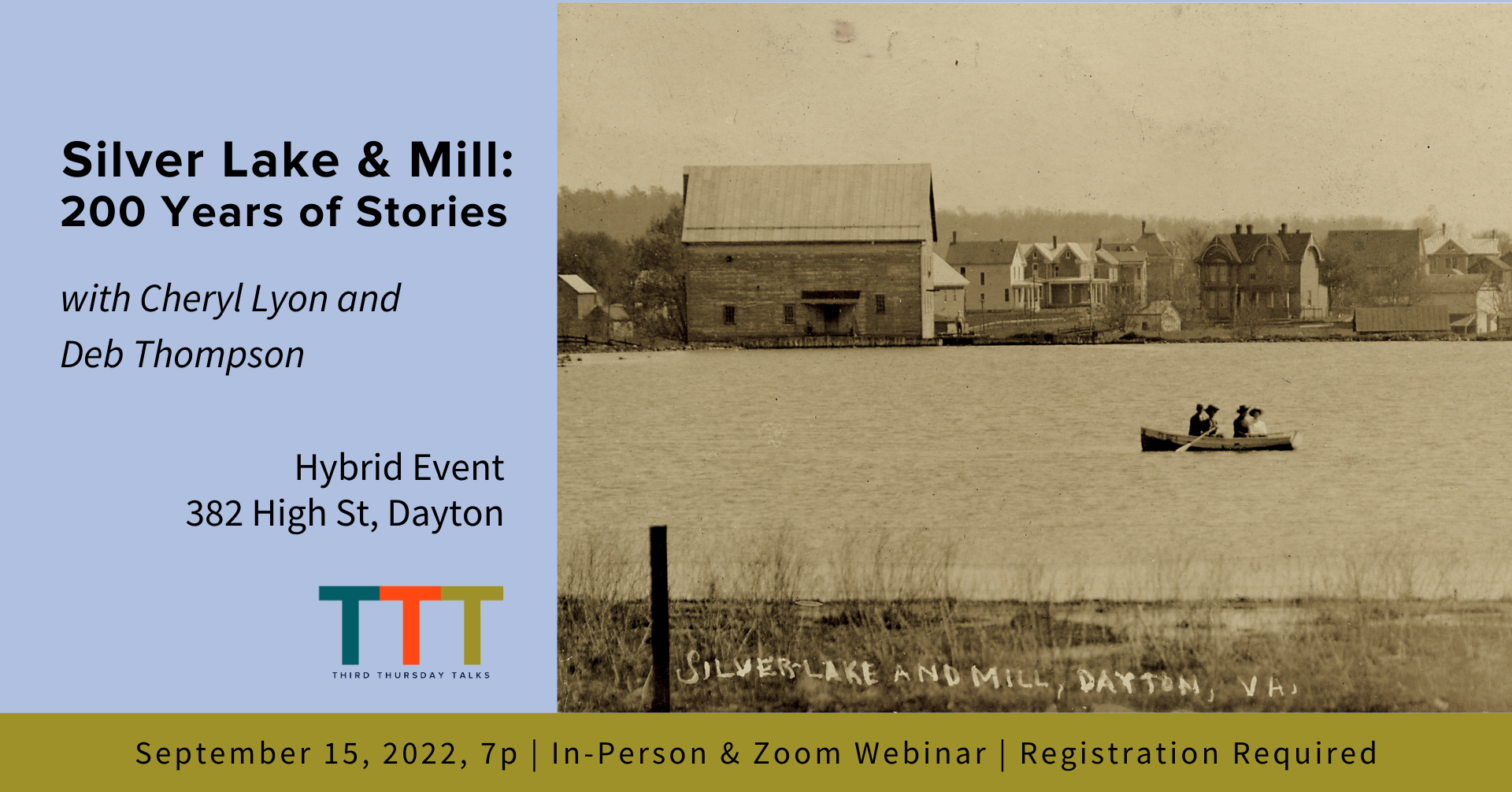 The Silver Lake & Mill: 200 Years of Stories with Cheryl Lyon and Deb ...